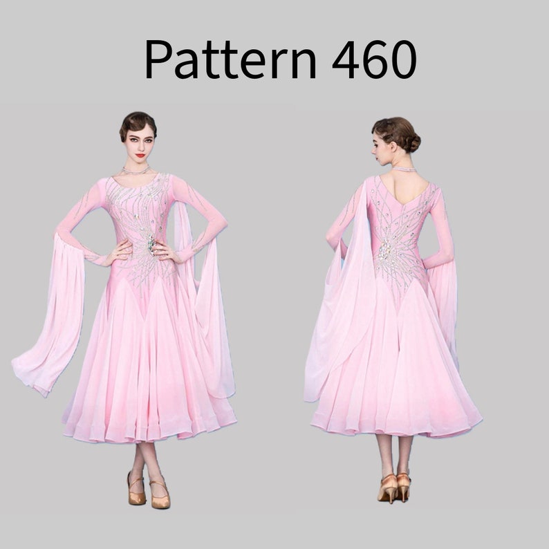 Custom Sized Ballroom Dance Dress Sewing Pattern (PDF Pattern) - Etsy