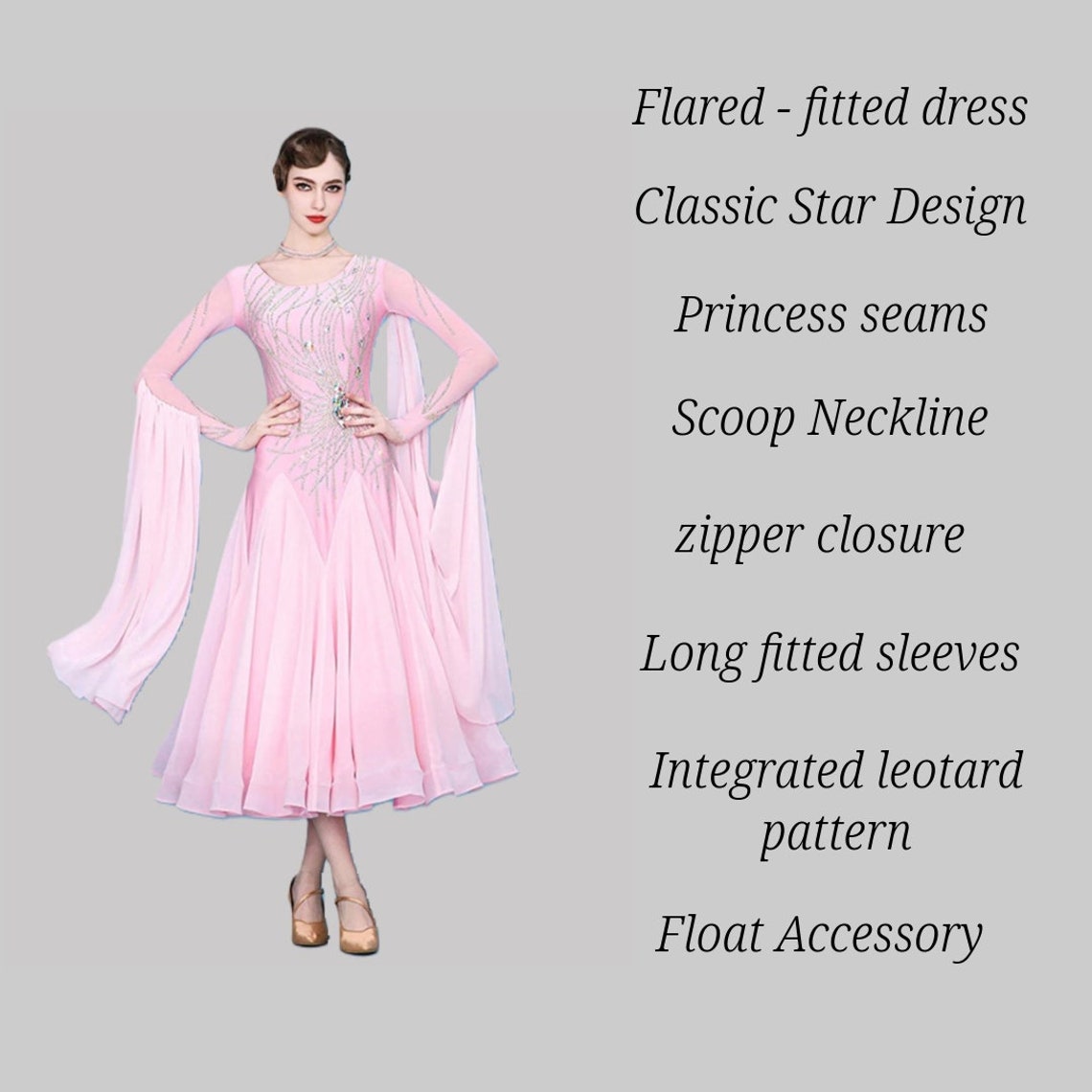 Ballroom Dance Dress Sewing Pattern, Standard Ballroom Dance Dress ...