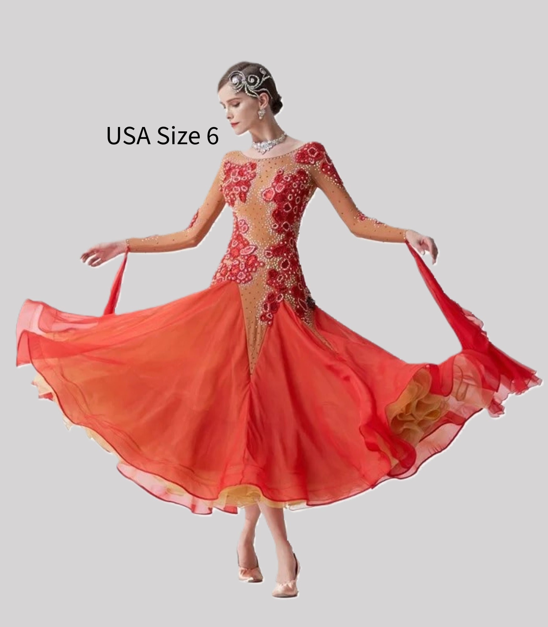 Ballroom Dance Dress Sewing Pattern, Standard Ballroom Dance Dress ...