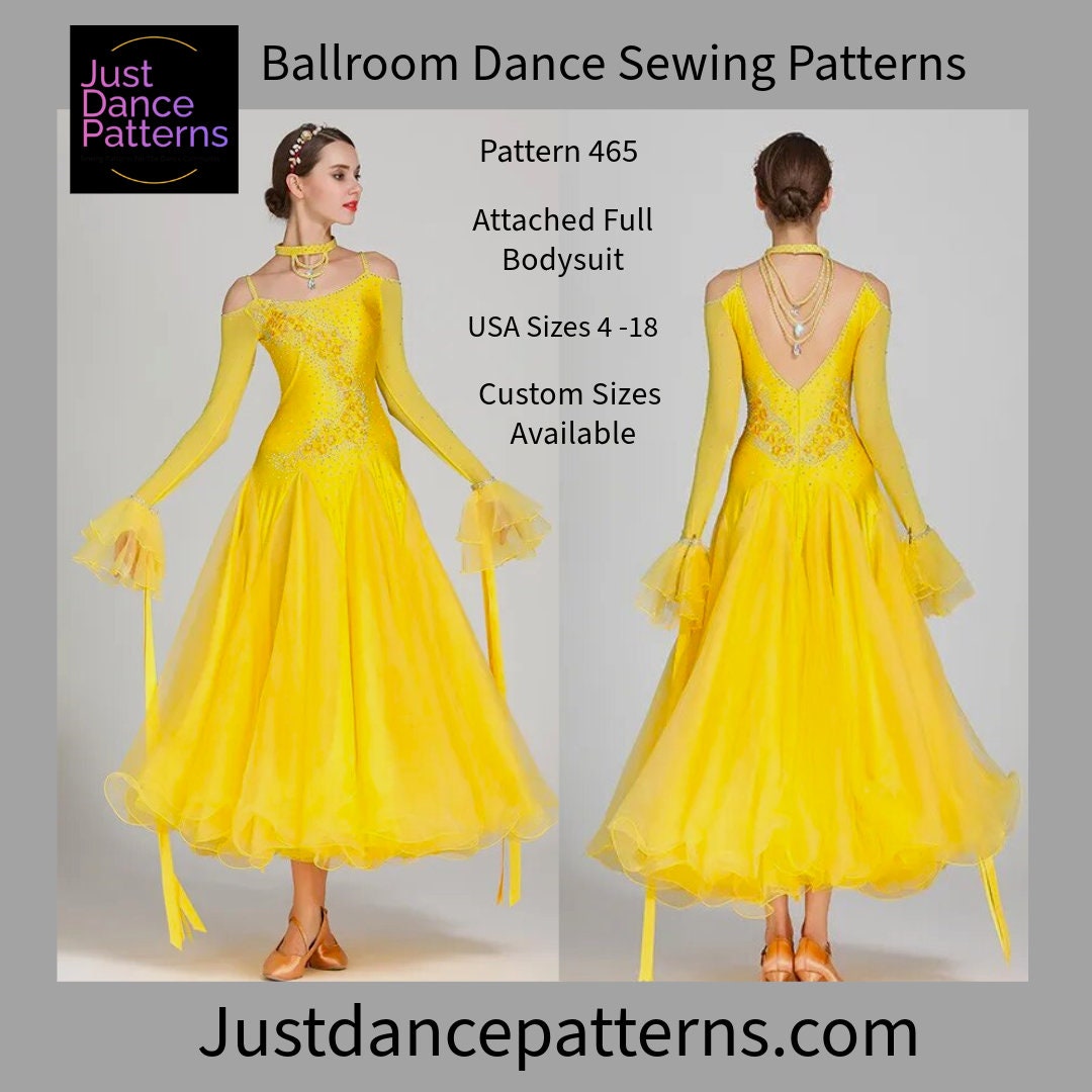 Ballroom Dance Dress Sewing Pattern, Standard Ballroom Dance Dress ...