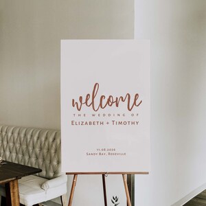 Brown and Beige Wedding Welcome Sign With Variation - Editable Welcome ...