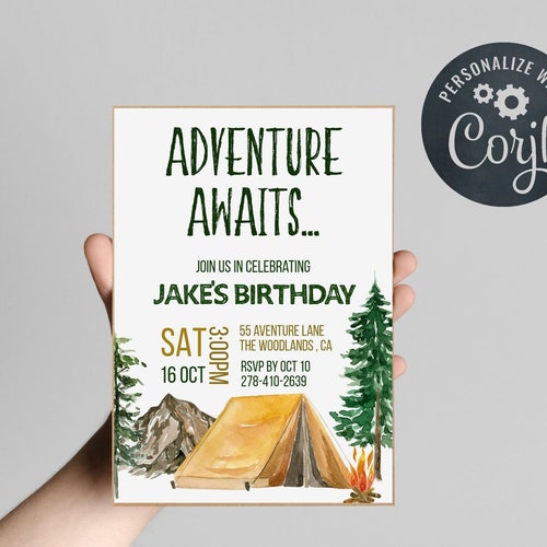 Adventure Birthday Invitation INSTANT DOWNLOAD Printable | Etsy