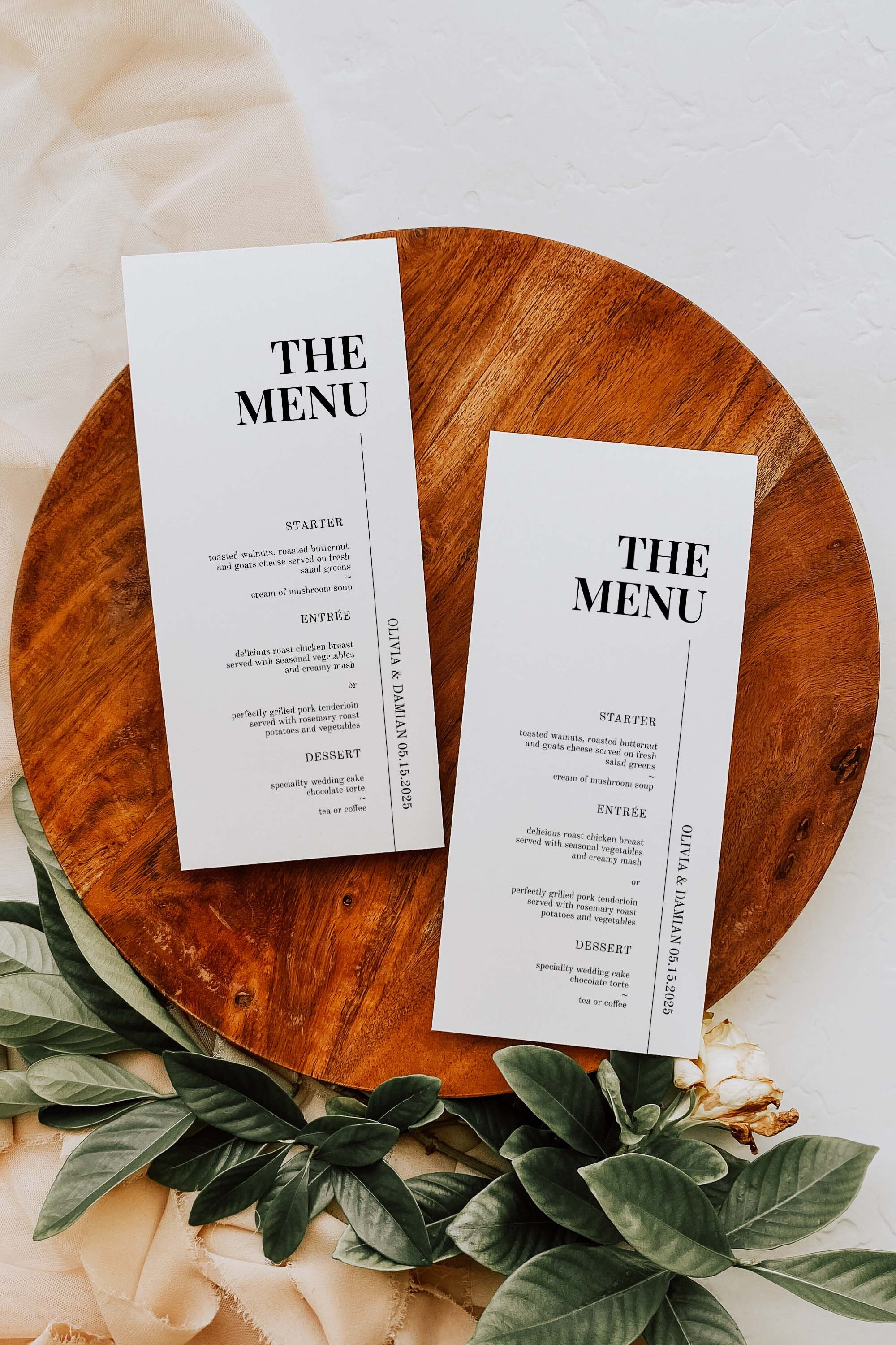 Editable Menu Template Instant Download 4x8 and 4x9 Bold Black and ...