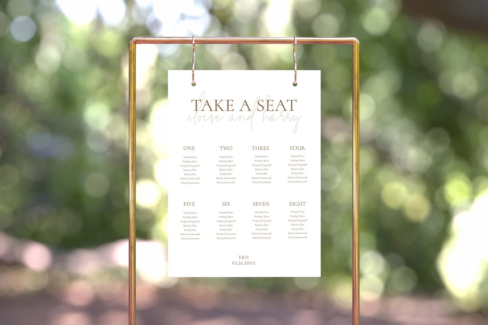 Beige Wedding Seating Chart Poster: Editable Template (18x24) N018 - Etsy