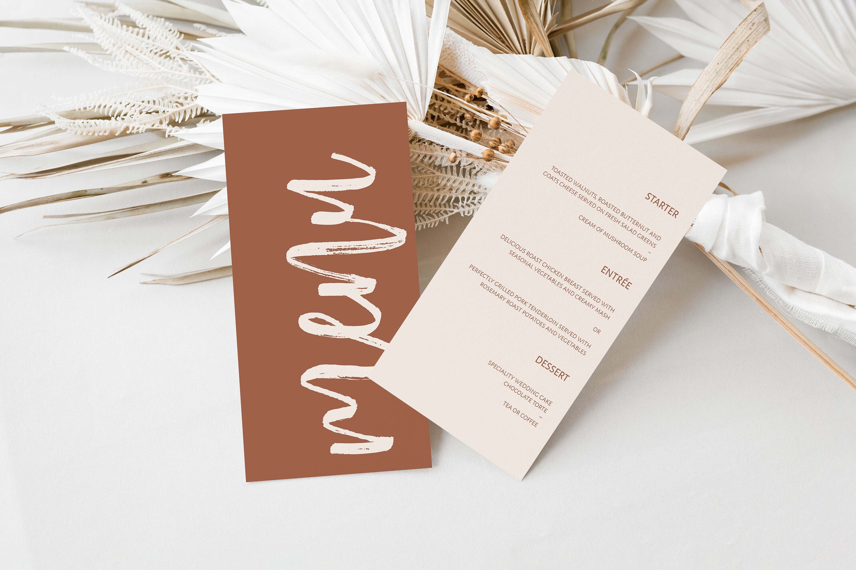 Editable Menu With Handwritten Style Font - Neutral Tones - Instant ...