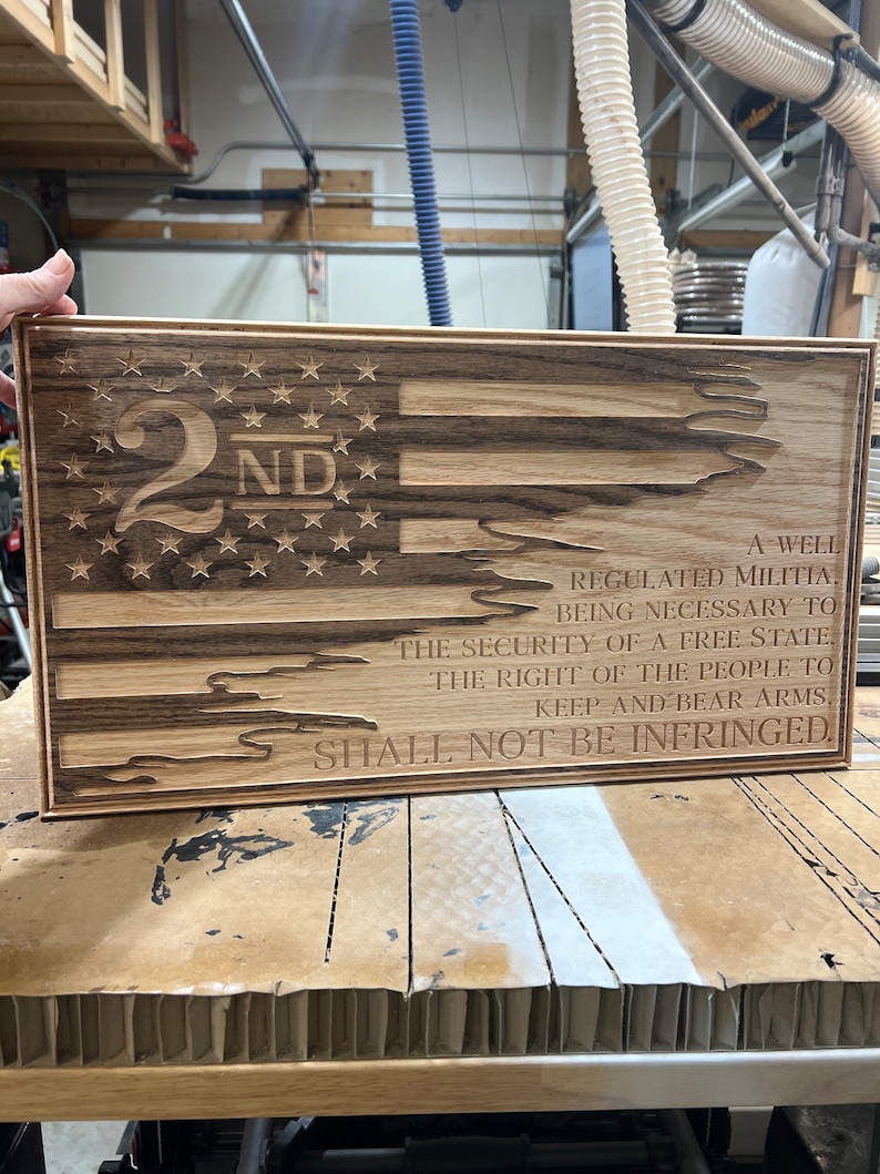 2A Sign Second Amendment Plaque 3D Sign Wood Sign Military Law ...