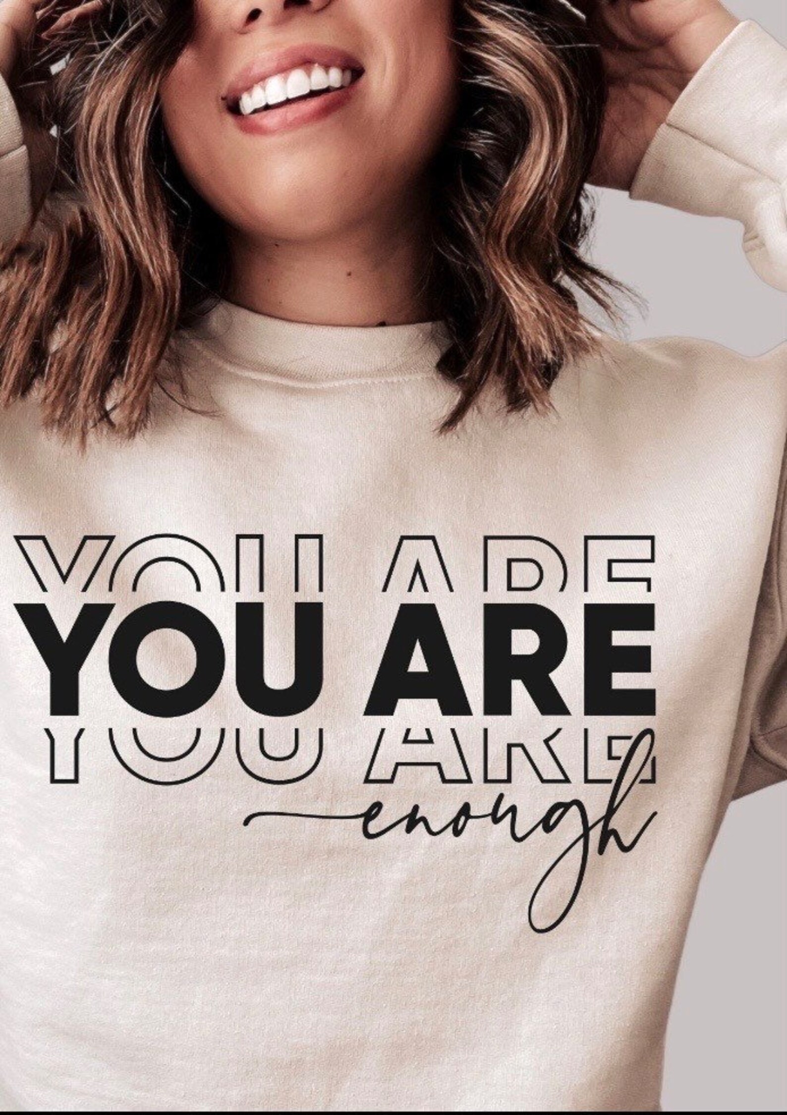 You Are Enough T-shirt Short Sleeved Tshirt Affirmation T Shirt You Are ...