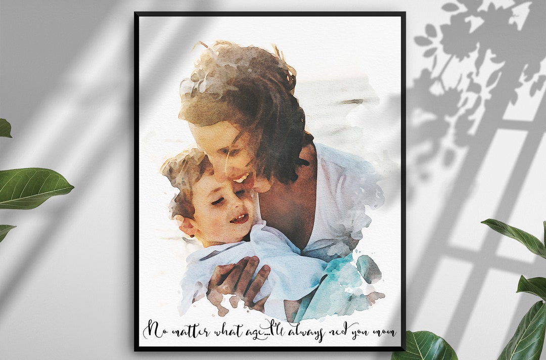 Mother's Day Portrait, Gift for Mum, Custom Mom Portrait, Family ...