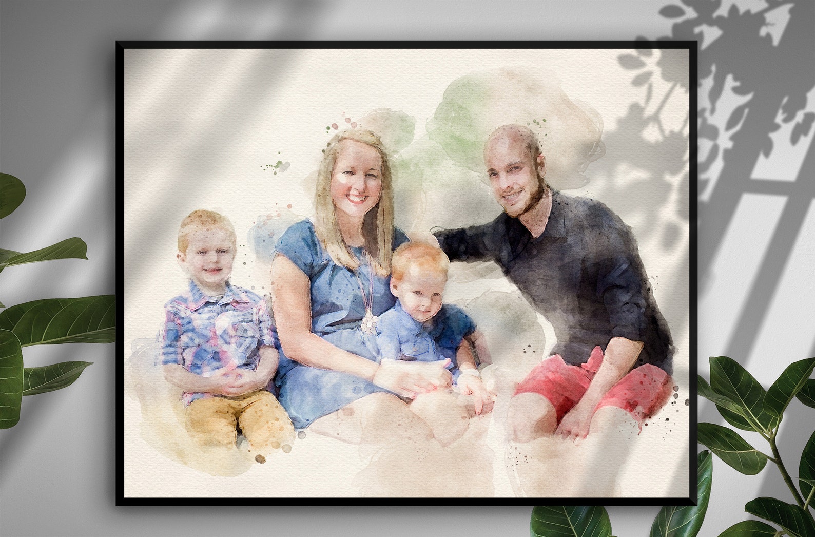 Personalized Family Portrait, Custom Family Print, Custom Family ...