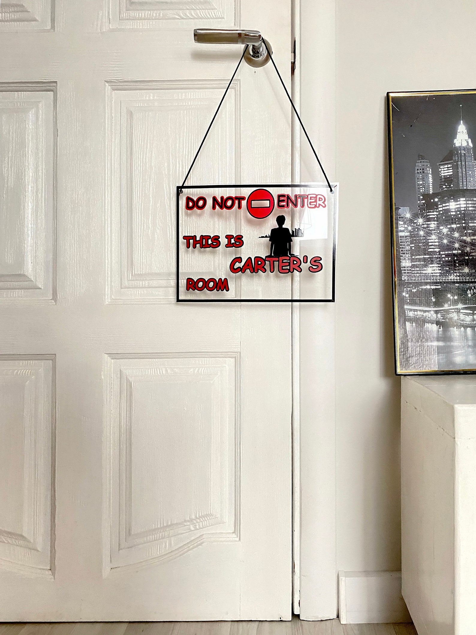 Do not enter sign. Personalized Teens bedroom door sign. | Etsy