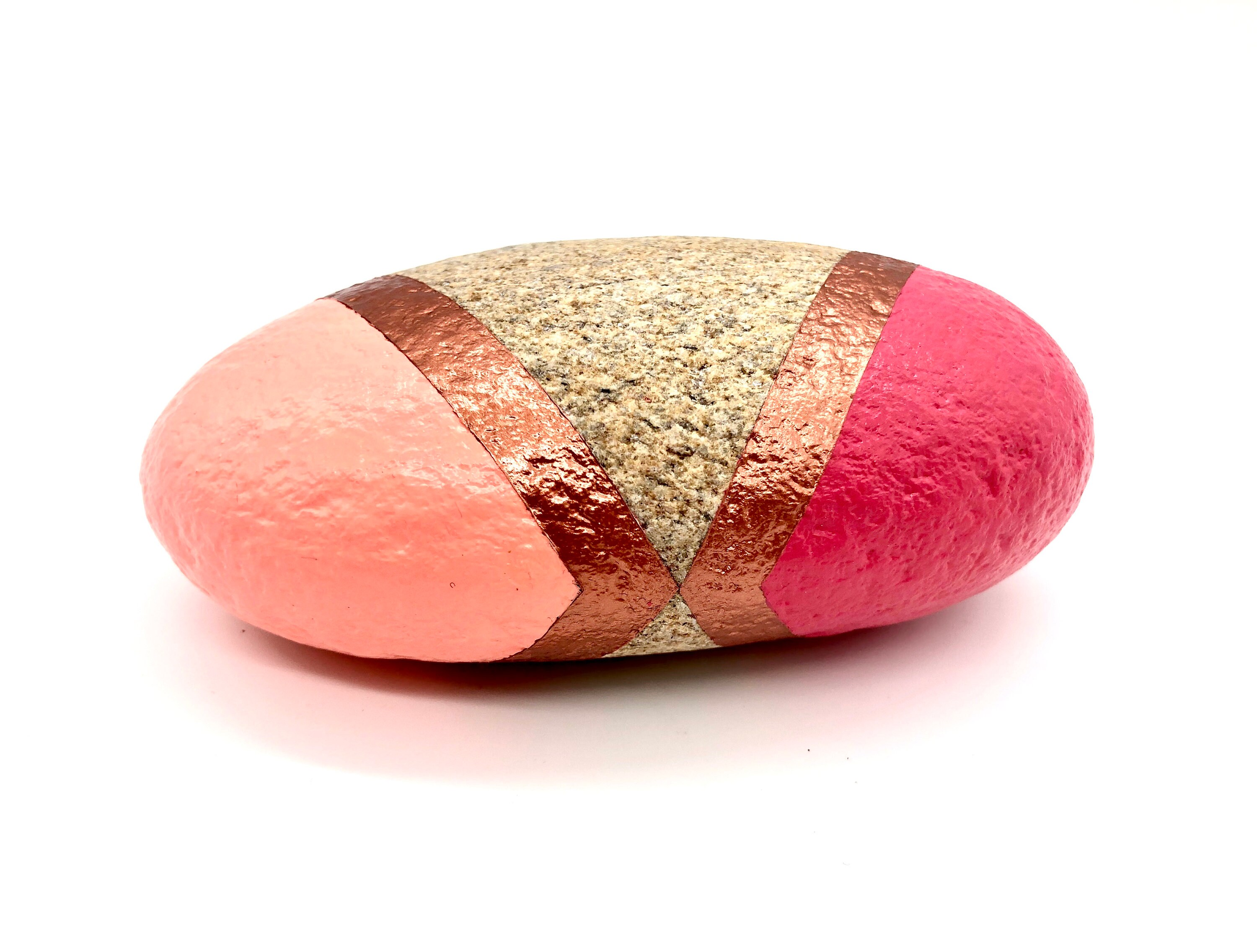 Set of 5 Hand Painted Stones Decorative Stones Art Display Coffee Table ...