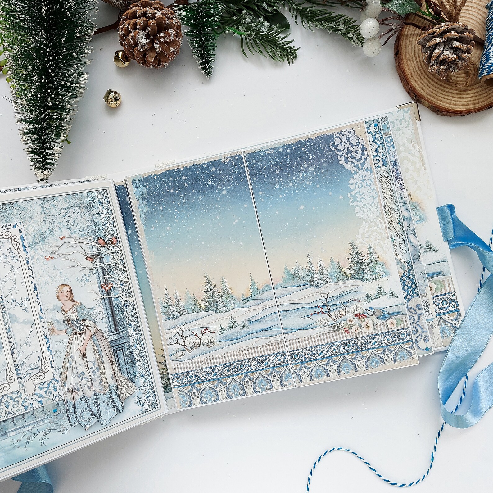 Winter Tales Scrapbook Album, Winter Gift, Christmas Album, Fairy ...