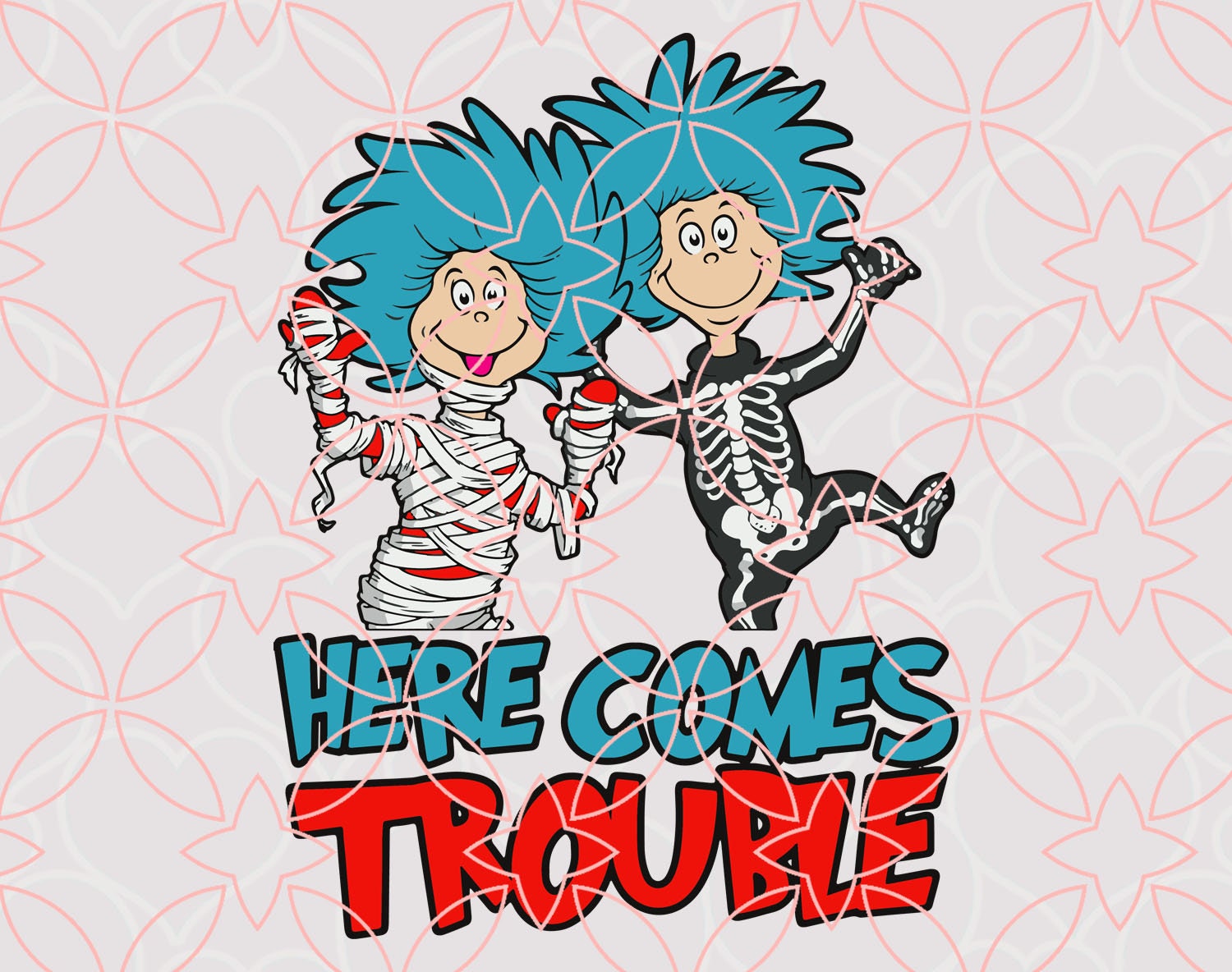 Here Comes Trouble Svg Thing One Thing Two Svg Spooky Dr Seuss | Etsy Here Comes Trouble Svg Thing One Thing Two Svg Spooky Dr Seuss | Etsy