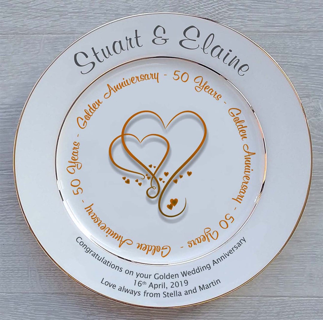 Personalised Golden Wedding 50th Anniversary Gift Fine - Etsy