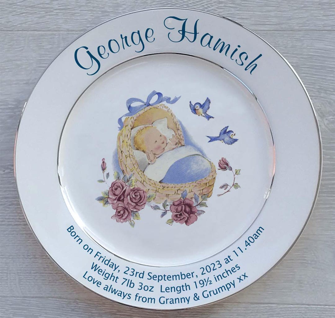 Personalised Baby Birth or Christening Gift - Bone China - 2 Sizes ...