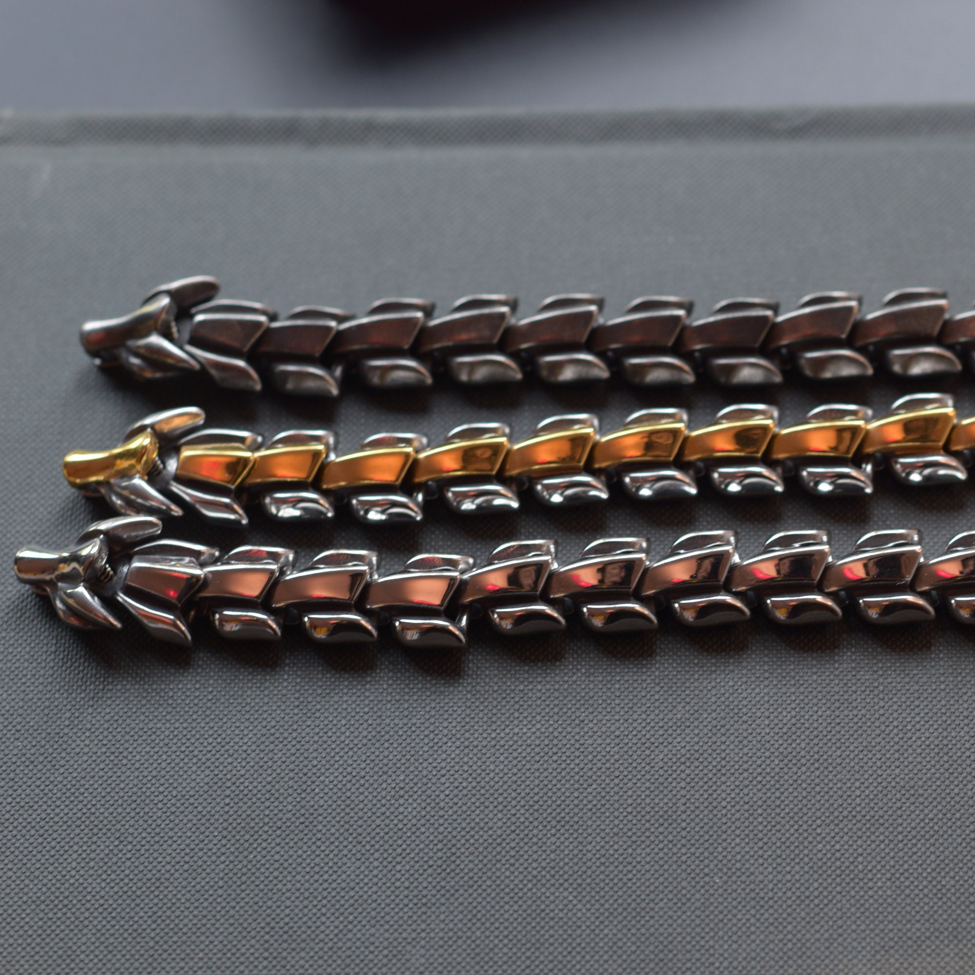 Dragon Spine Bracelet for Men stainless Steel Dragon Bone | Etsy