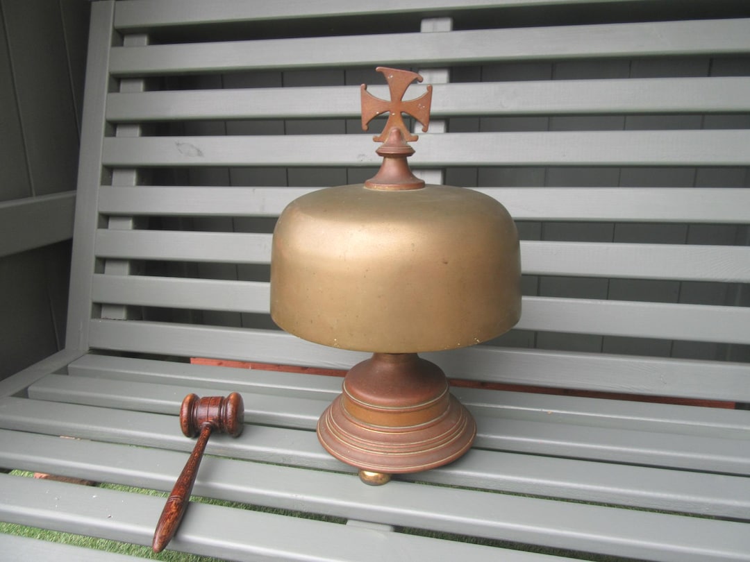 Antique Brass Church Gong With Mallet - Sanctuary Bell, 1800s - Etsy UK