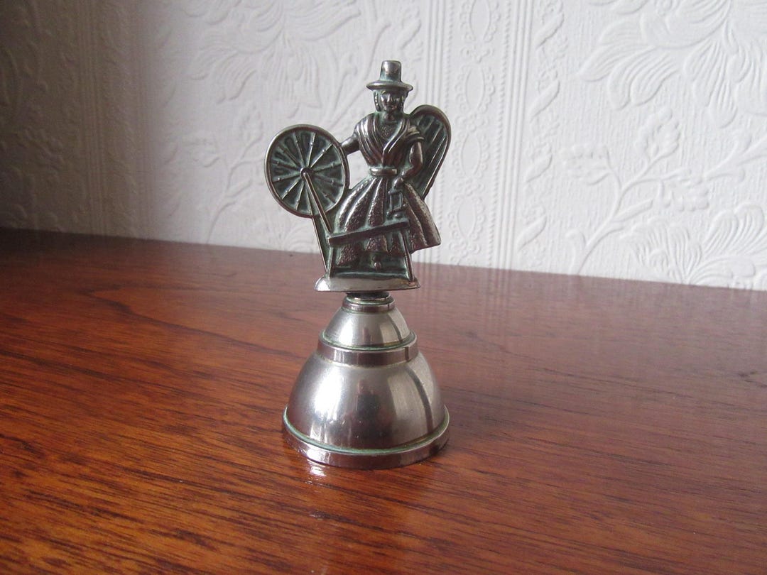 Welsh Lady Bell Spinning Wheel Vintage Metal Bell - Etsy