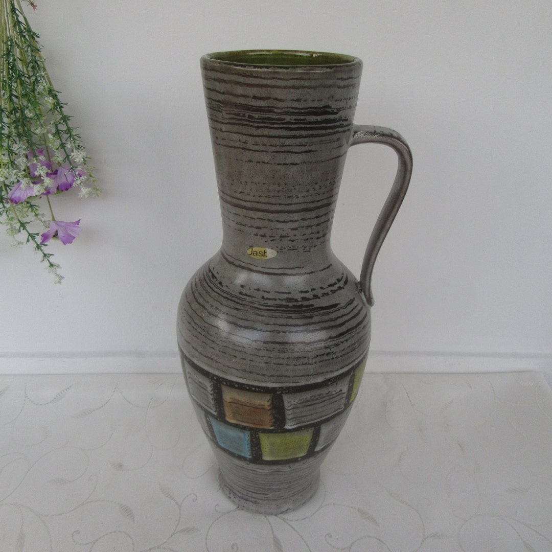 Vintage Jasba Ceramic Pitcher Vase, West German Pottery, 1960s Decor - Etsy