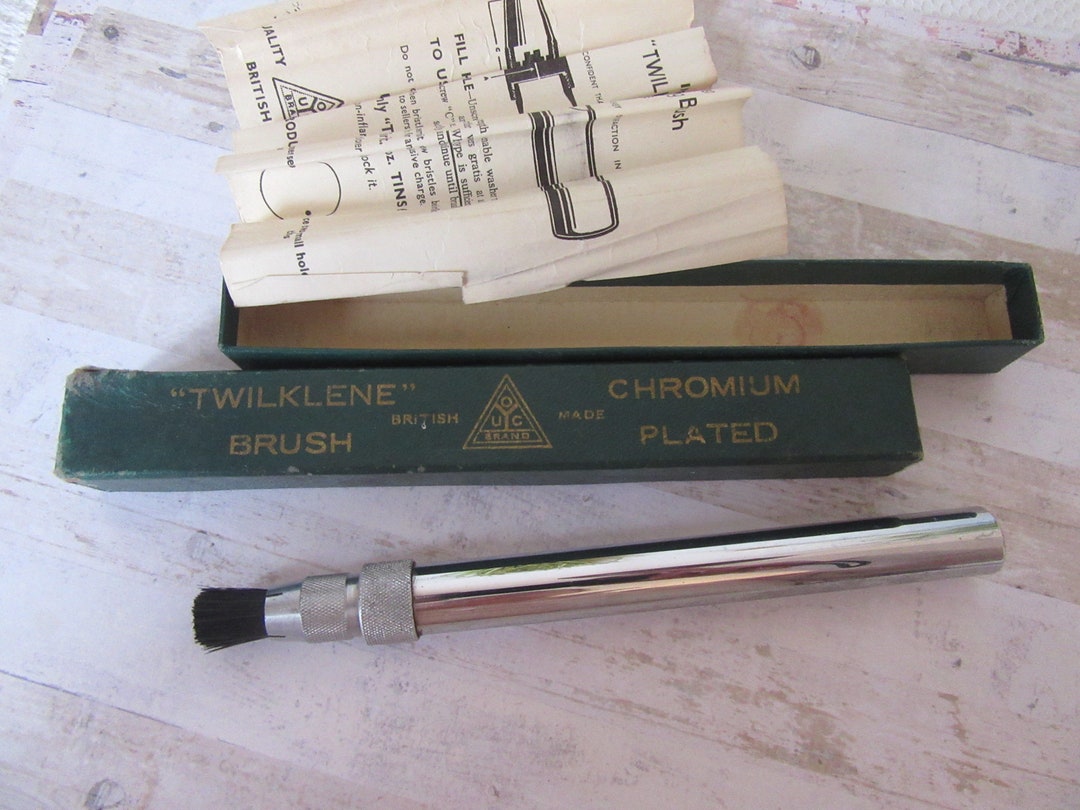 Vintage Twilklene Typewriter Key Face Cleaning Brush Chromium Boxed ...