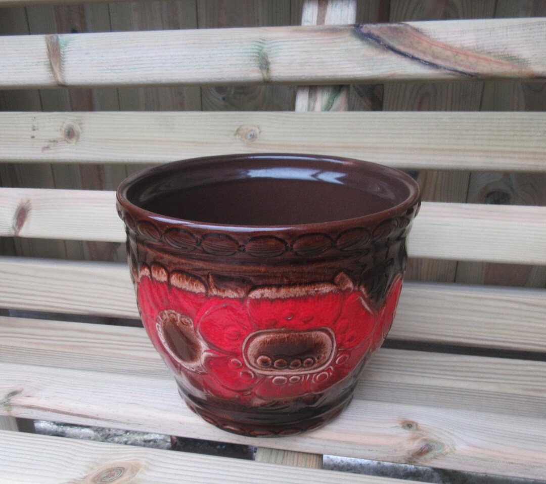 Mid-century Scheurich Keramik Plant Pot – Pattern 887-17, Hand-painted ...