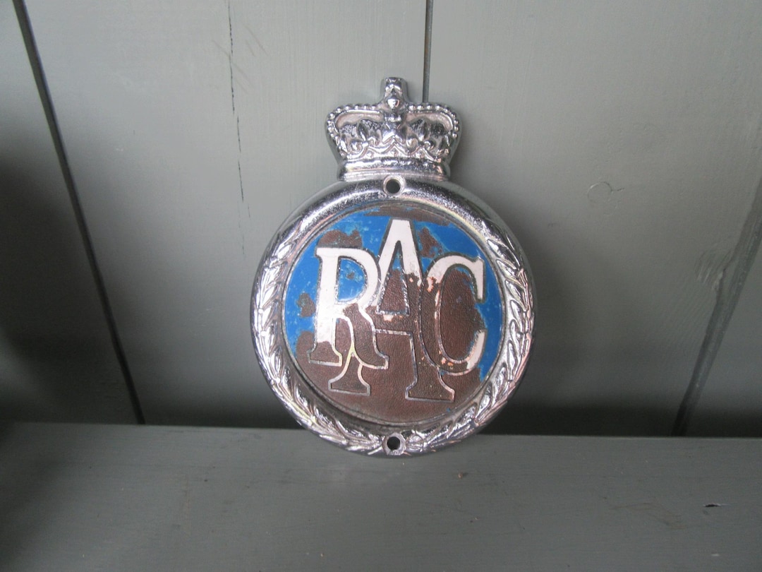 Vintage 1960-1973 RAC Royal Automobile Club - Chrome Plated Enamel ...