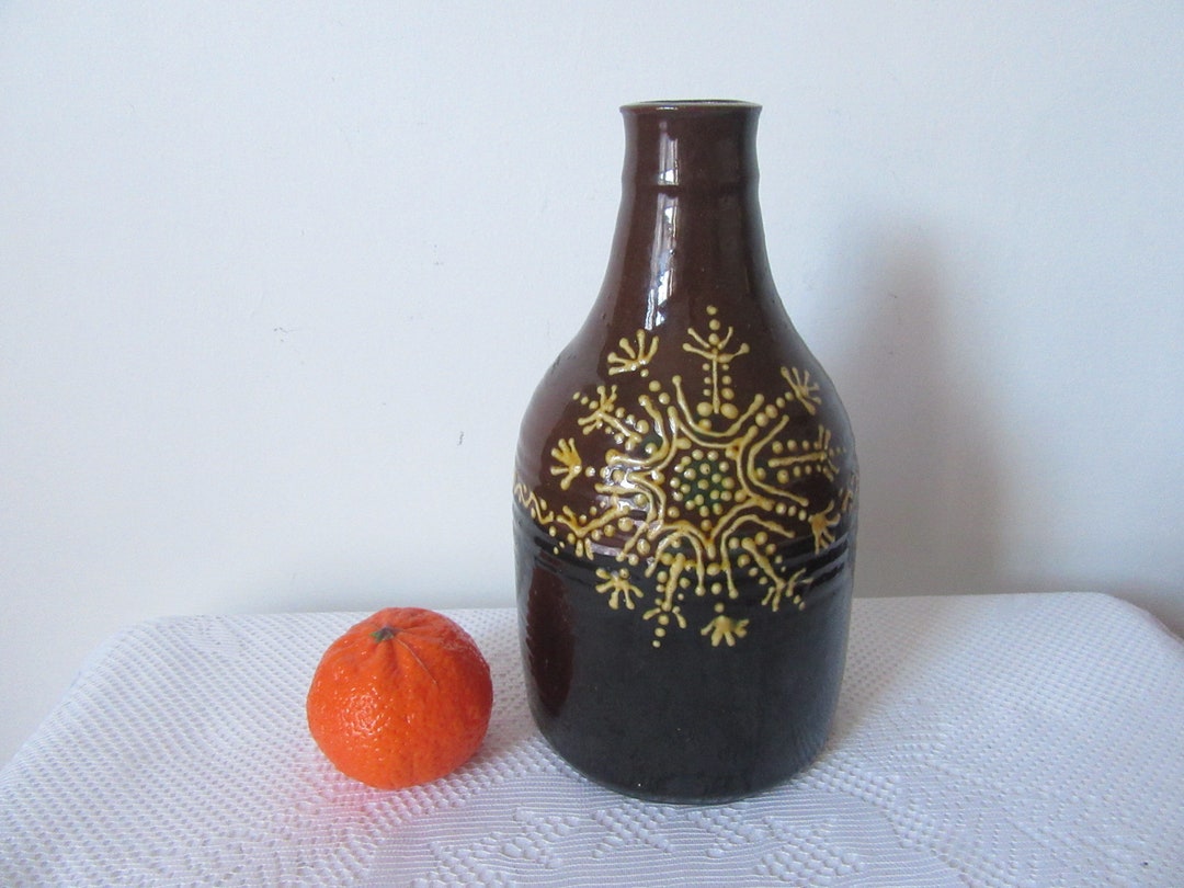 Vintage Studio Pottery Bottle Vase - by Joan Harding - Etsy