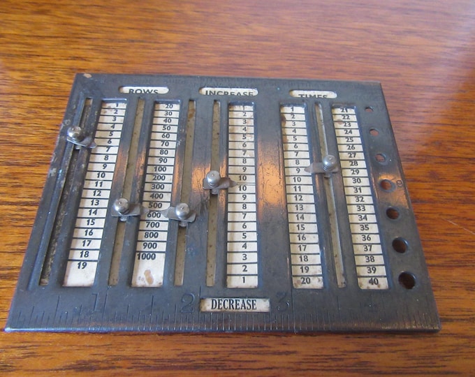 Vintage C1930s Knitting Row Stitch Counter. "m.p." Handy Guide. British ...