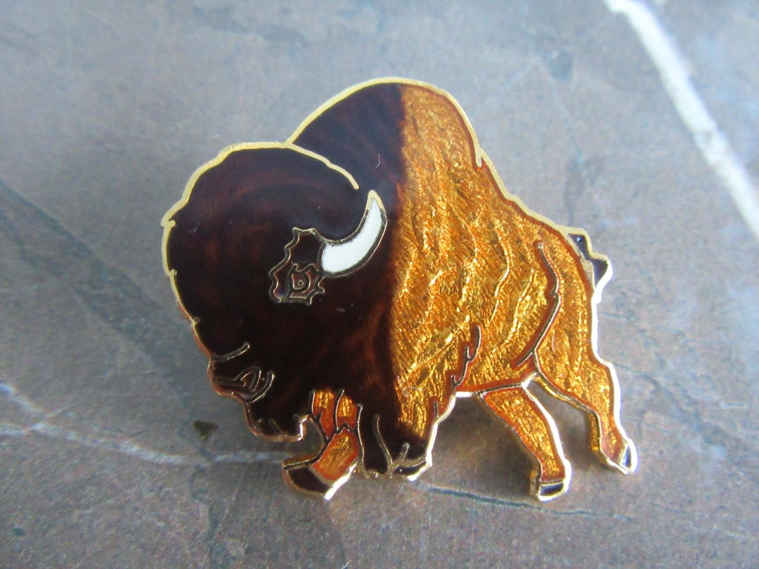 BUFFALO Vintage Lapel Enamel Pin Badge American Bison - Etsy UK