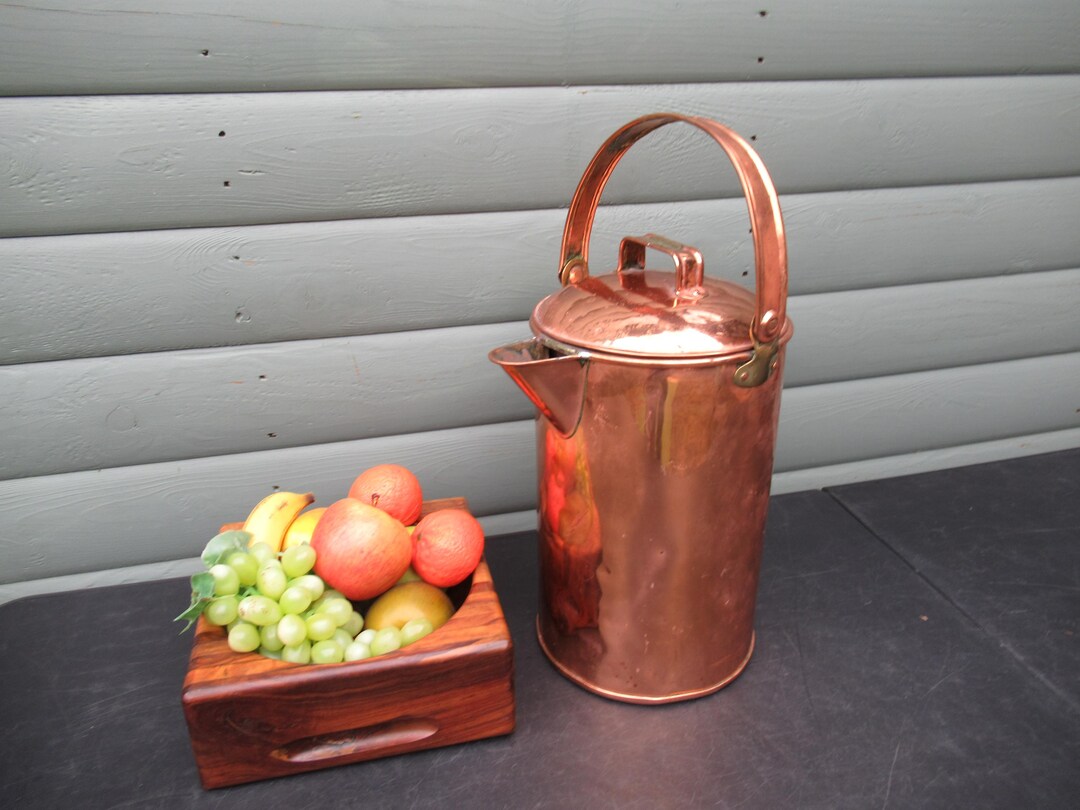 Vintage Large Copper Watering Can, Hot Water Refill, H. Rickards & Son ...