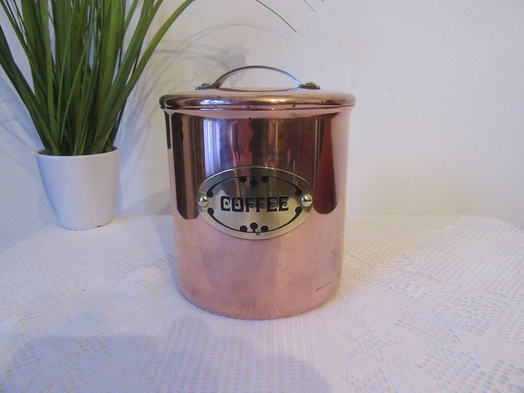 Vintage Copper Coffee Canister / Container Made in Norway - Etsy