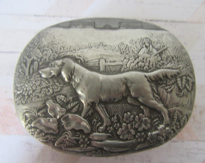 1820'S Antique James Dixon & Son Pewter Snuff Box,shooting Dog Scene - Etsy