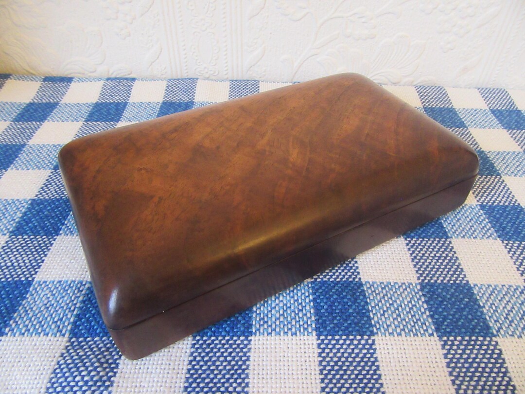Vintage Wooden Cigarette Box. Rounded Edges. - Etsy