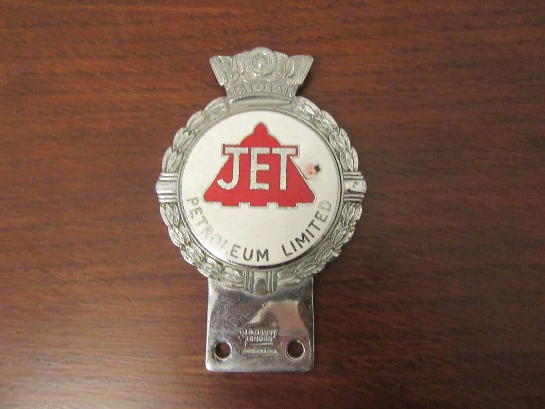 Rare 1960's CAR BADGE for JET Petroleum Ltd. Made by J.r.gaunt. - Etsy UK
