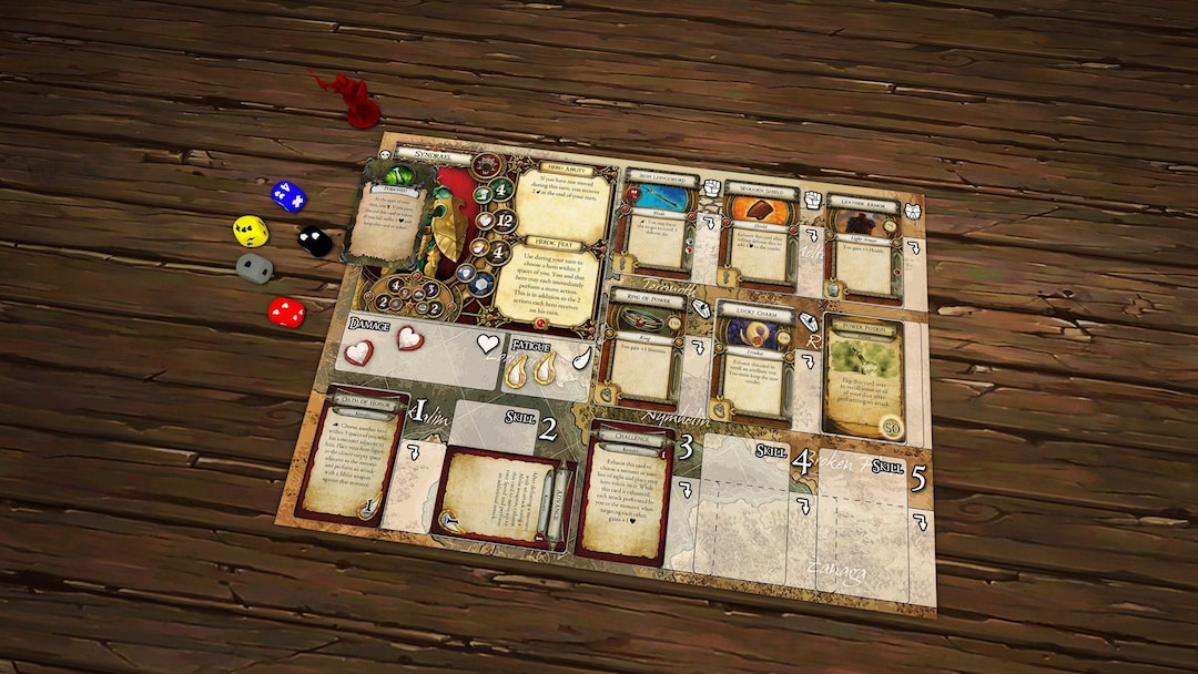 Descent Journeys in the Dark 2nd Edition Printable A4 Player Mat ...