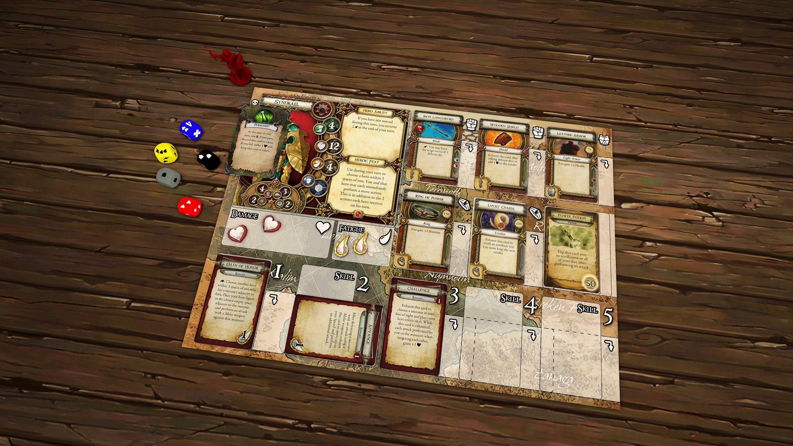 Descent Journeys in the Dark 2nd Edition Printable A4 Player Mat ...