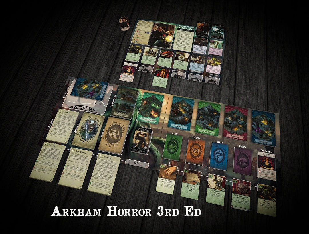 Arkham Horror 3rd Edition Player Mat & Card Display A4 - Digital ...