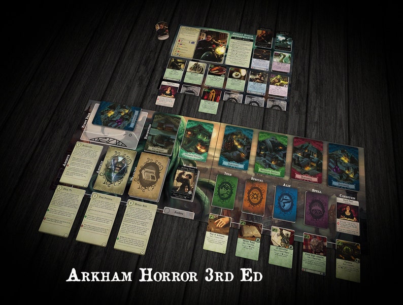 Arkham Horror 3rd Edition Player Mat & Card Display A4 - Digital ...