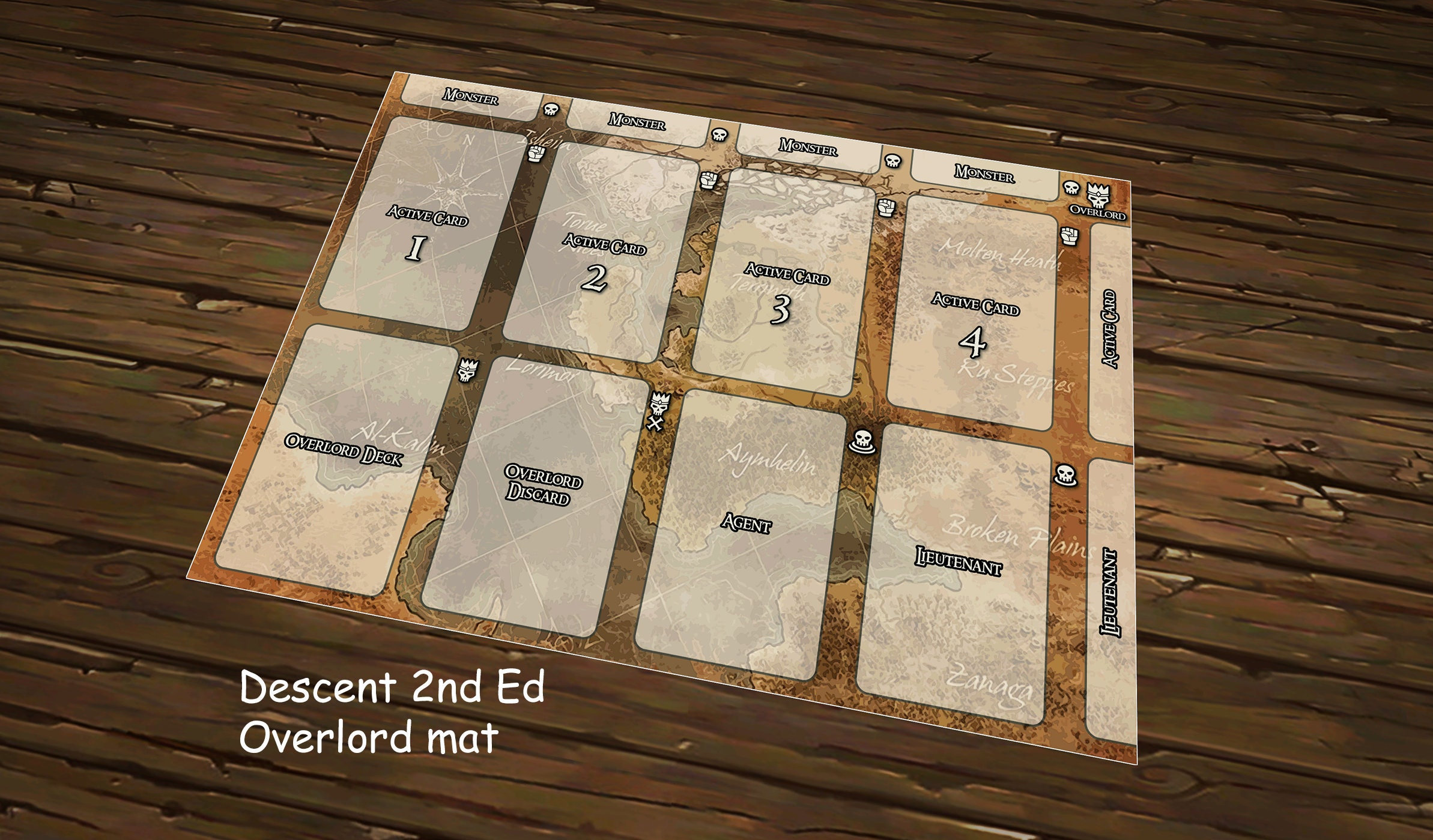 Descent 2nd Ed Overlord Player Mat Printable A4 - Digital Download Only ...