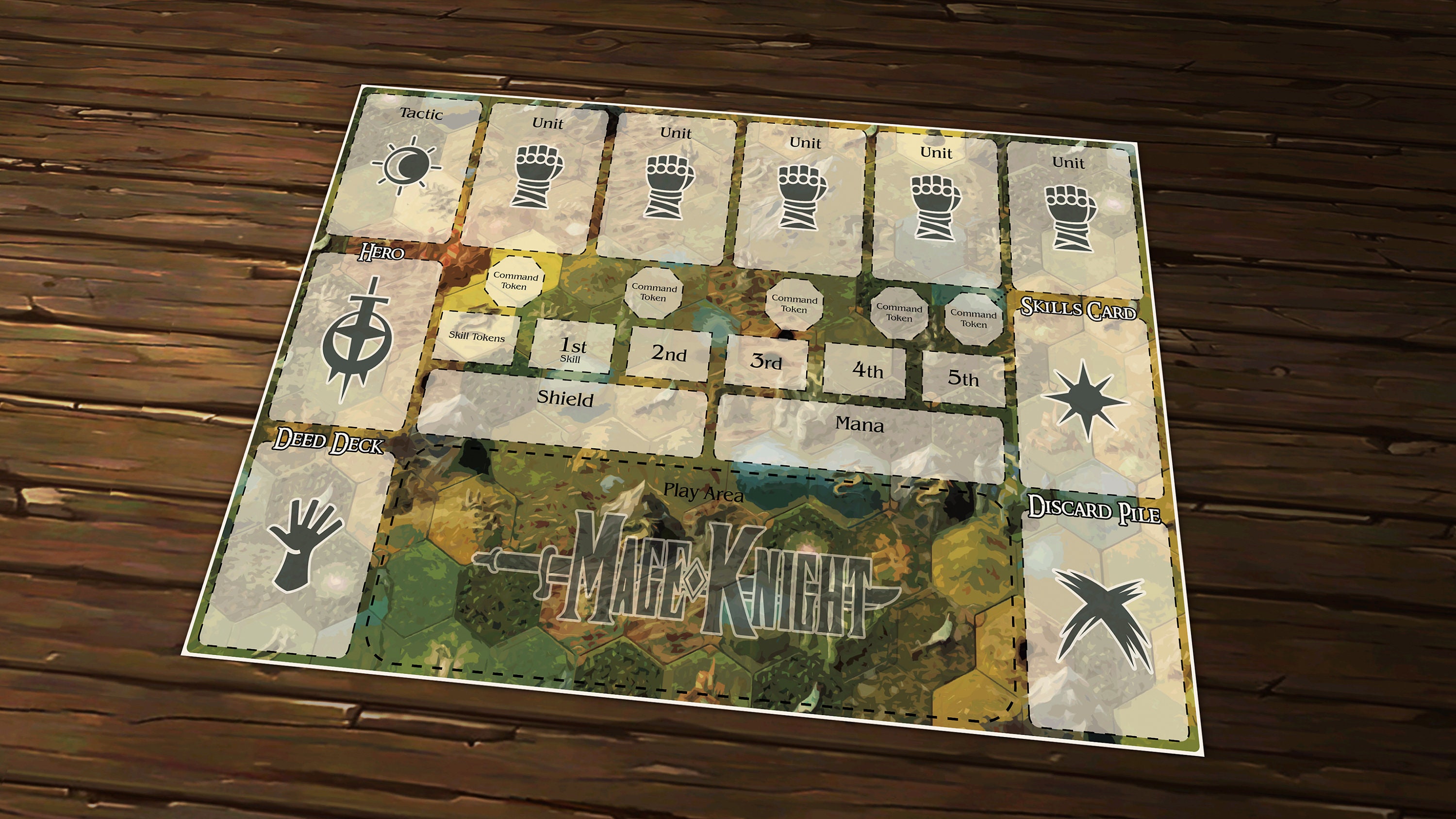 Mage Knight A3/A4 Player Mat Playmat - Digital Download Only - Etsy
