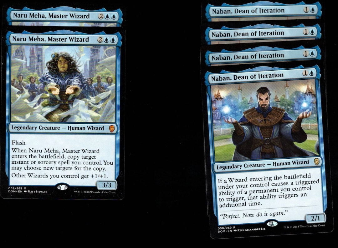 60 Card Deck - Mono Blue WIZARD -NARU- Ready to Play - Rares Mythic ...