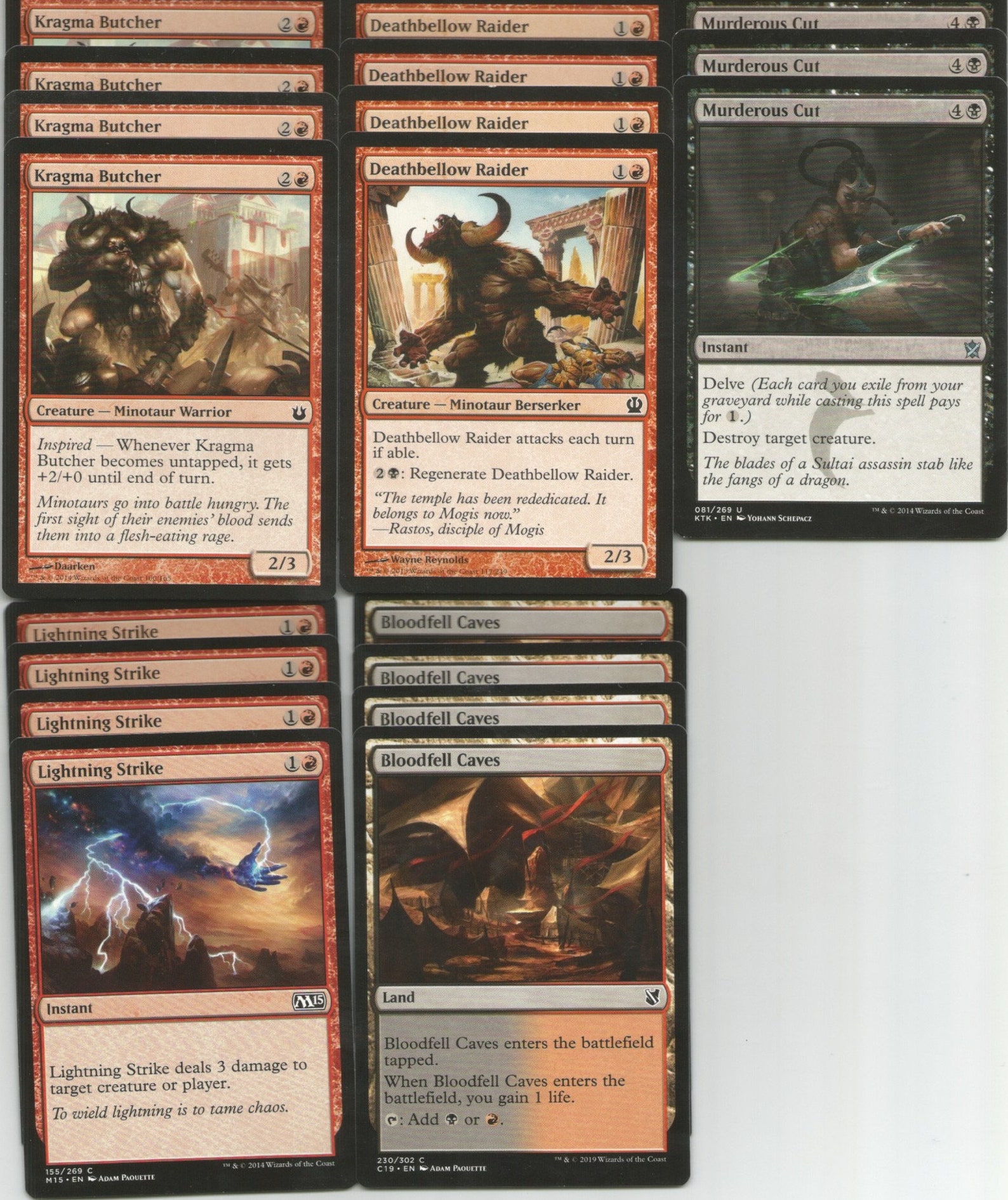 60 Card Deck - Minotaur- Ready to Play - Fun - Magic MTG Tribal Mogis ...