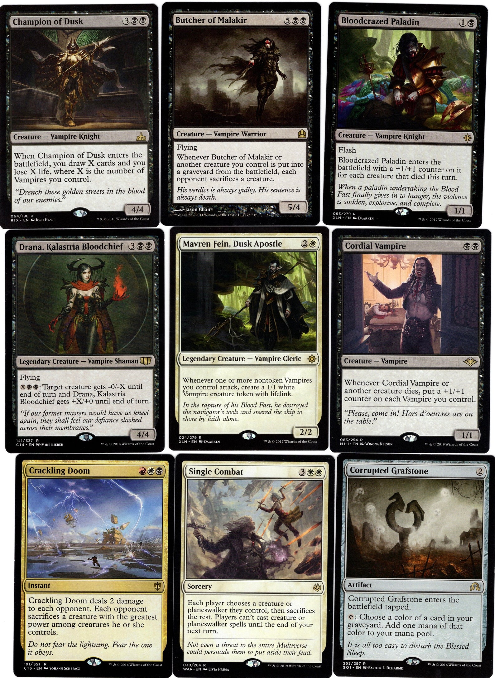 Edgar Markov-100 Card EDH Commander Deck-vampire-mythic-rare Magic the ...