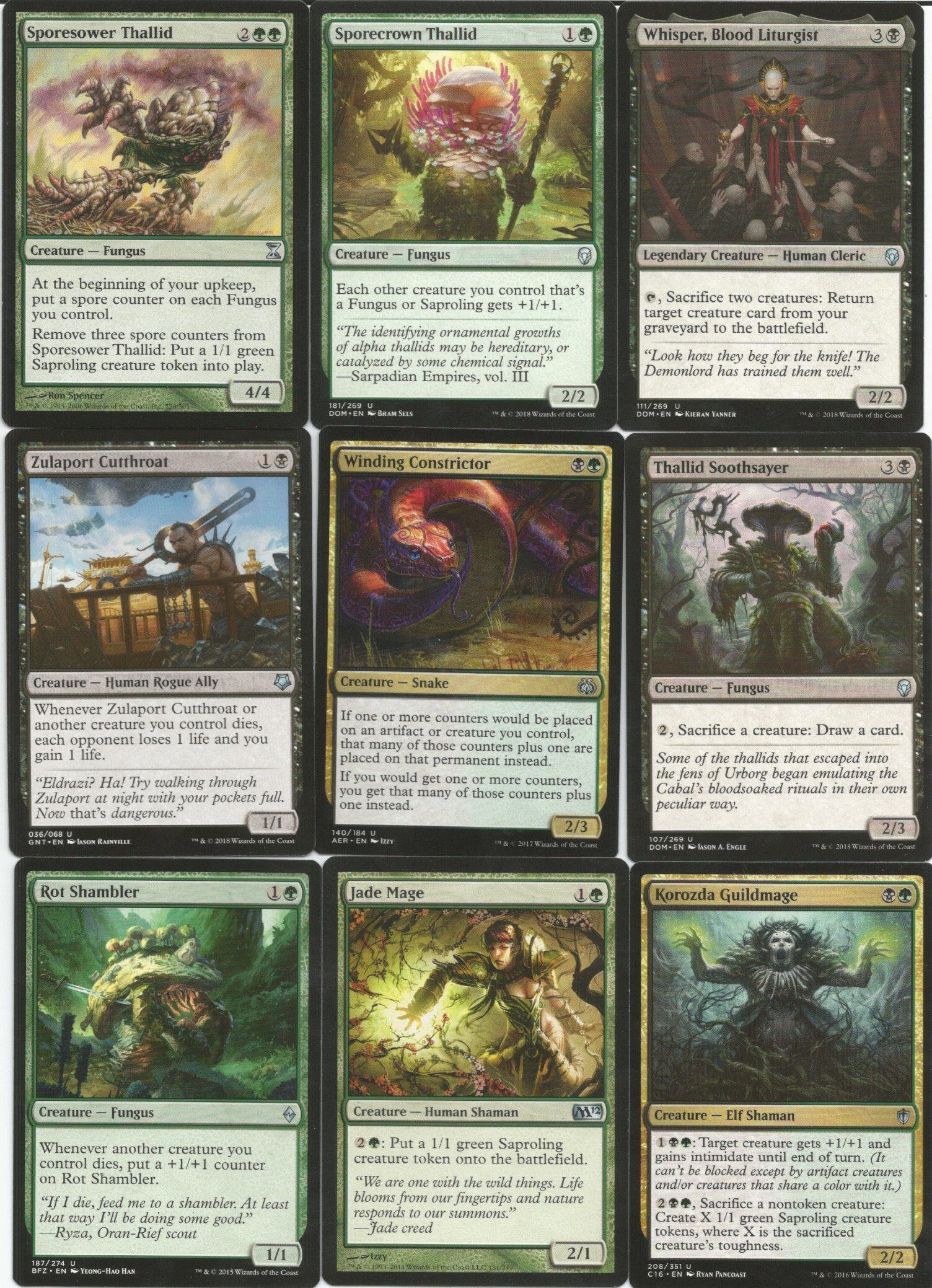 Commander Fungus Deck - Custom MTG Magic the Gathering Slimefoot EDH ...