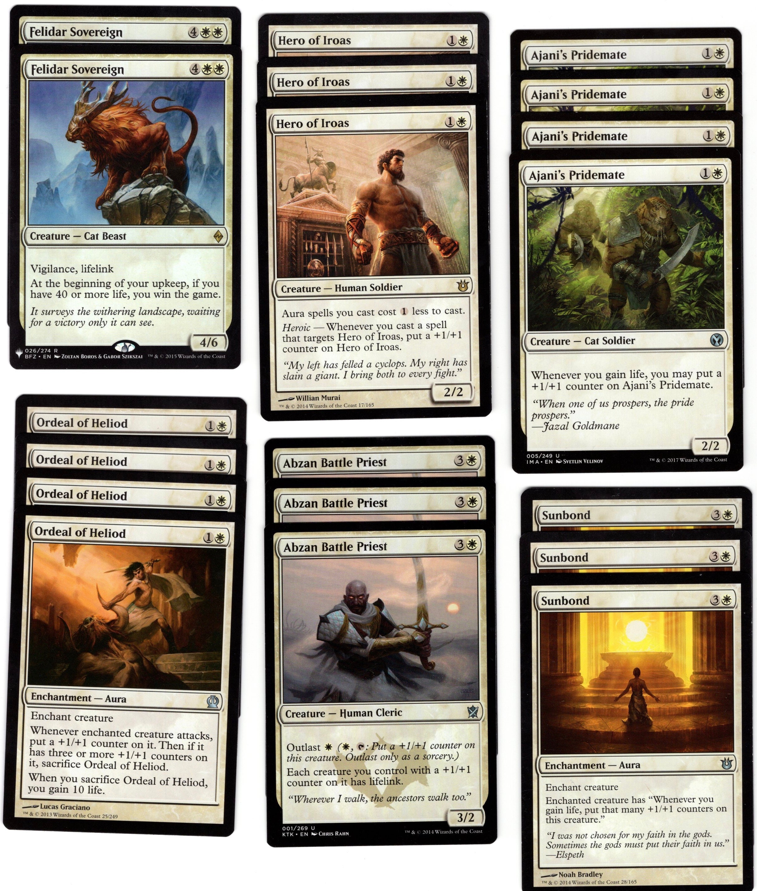 CAT Lifegain White Ready to Play 60 Card Deck fun Magic | Etsy