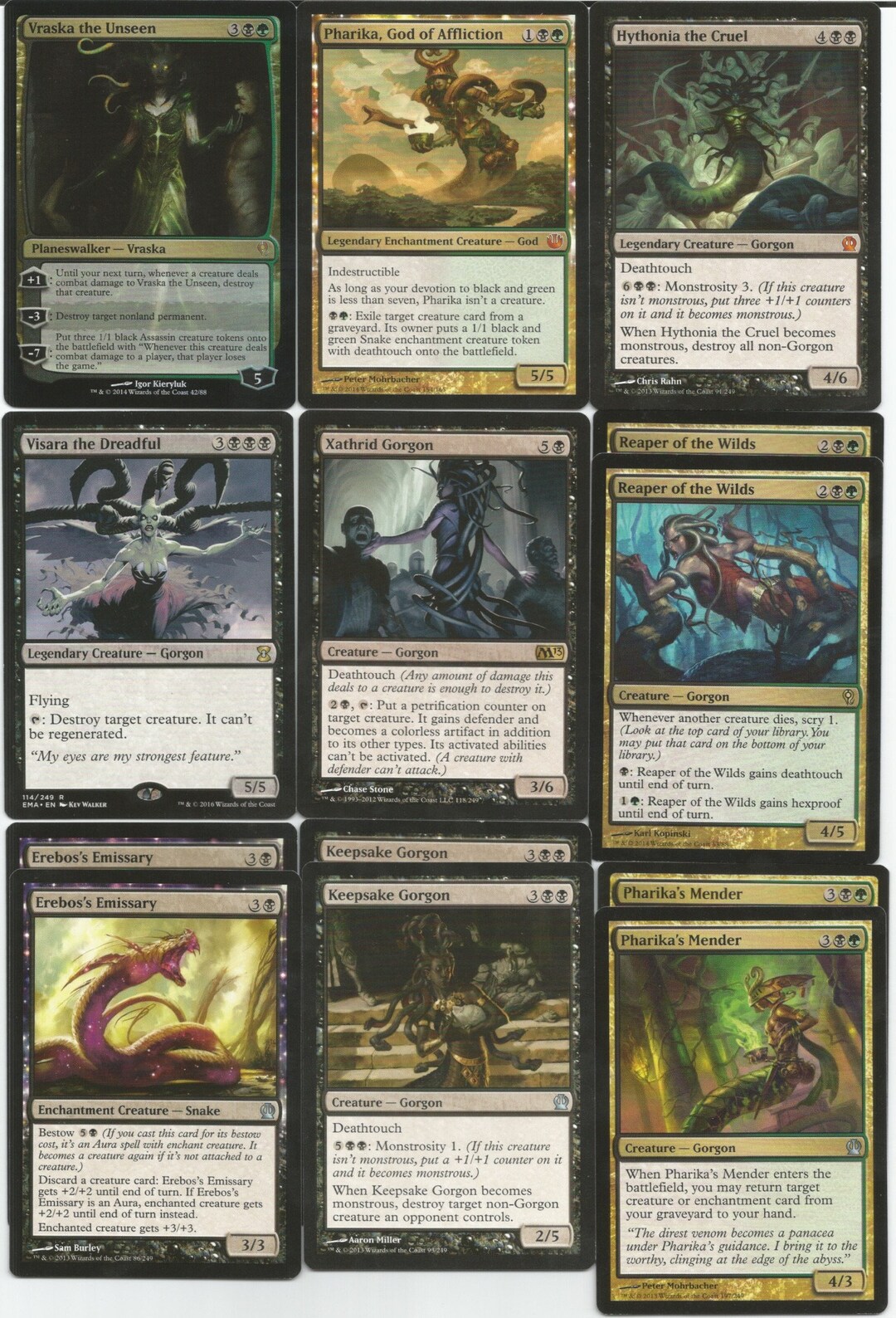Gorgon Deathtouch Deck Golgari Mtg Magic The Gathering Foil Planeswalker Ready To Play Etsy