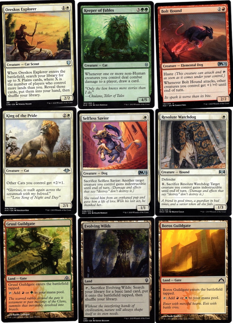 Dogs & Cats 100 Card Magic the Gathering Commander - Etsy