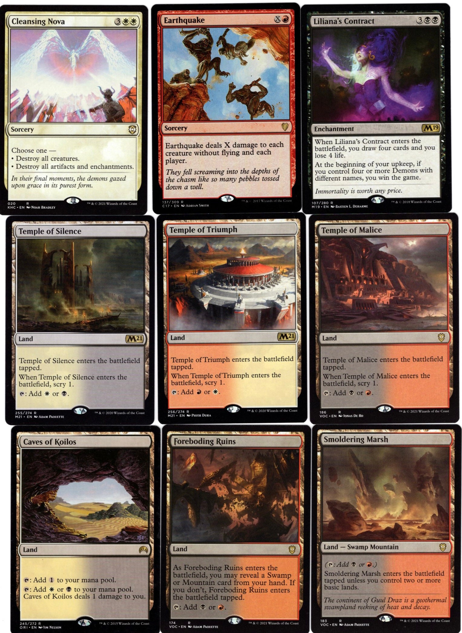Triple Threat-100 Card Commander Deck-mtg-mythic-rare-magic the ...