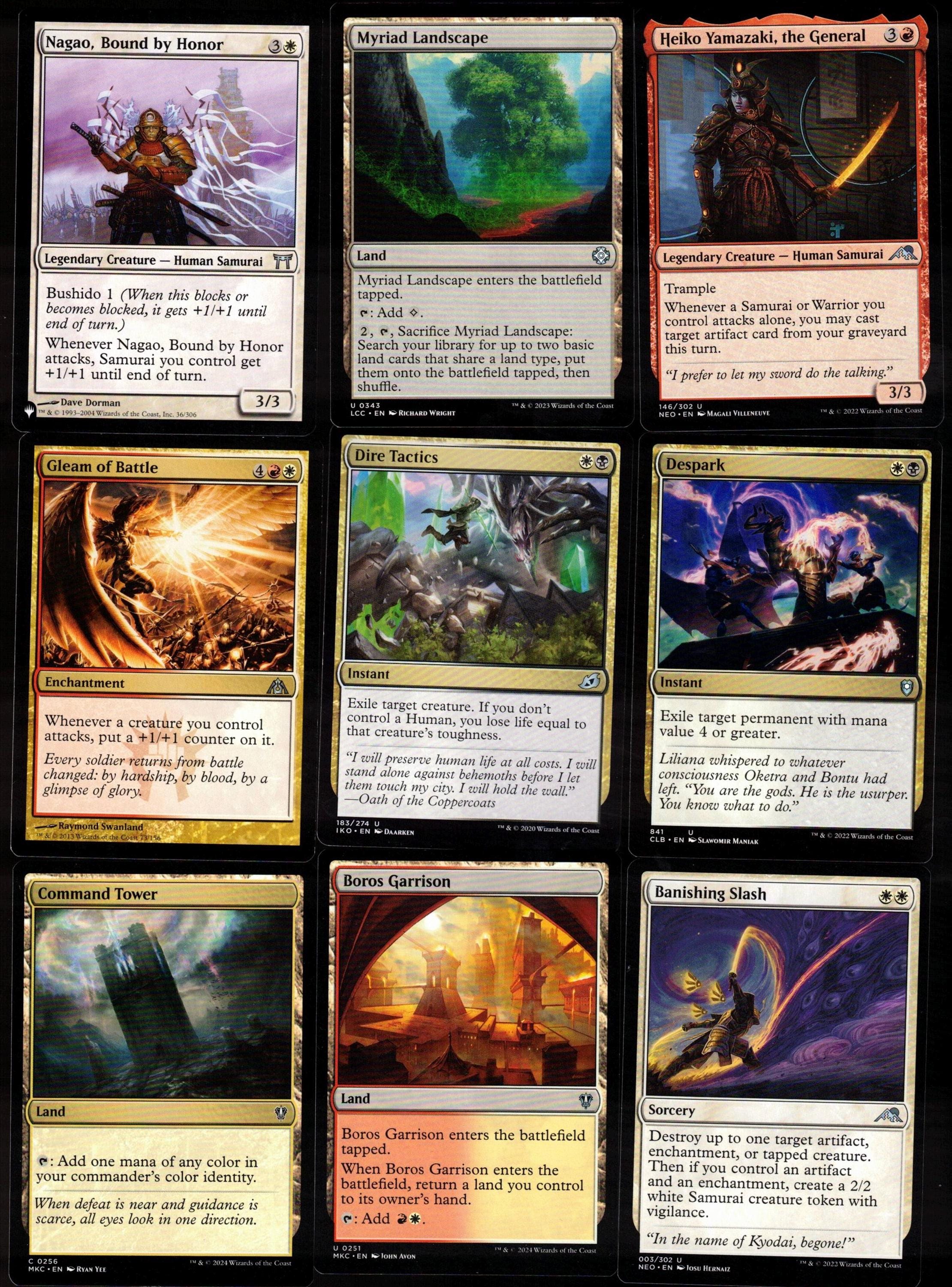 Slash of the Samurai-100 Card Magic the Gathering Commander Deck-rare ...
