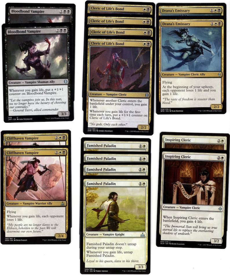 Vampires & Lifelink-60 Card Magic the Gathering Deck-mtg-rtp-sorin ...